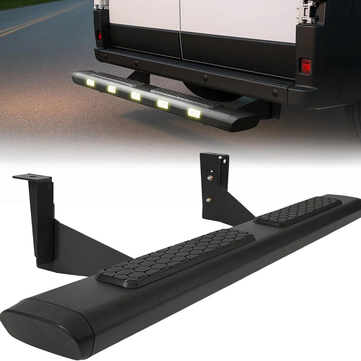 MELIPRON Running Boards Fits for Ram Promaster 2014-2025, Aluminum Rear ...